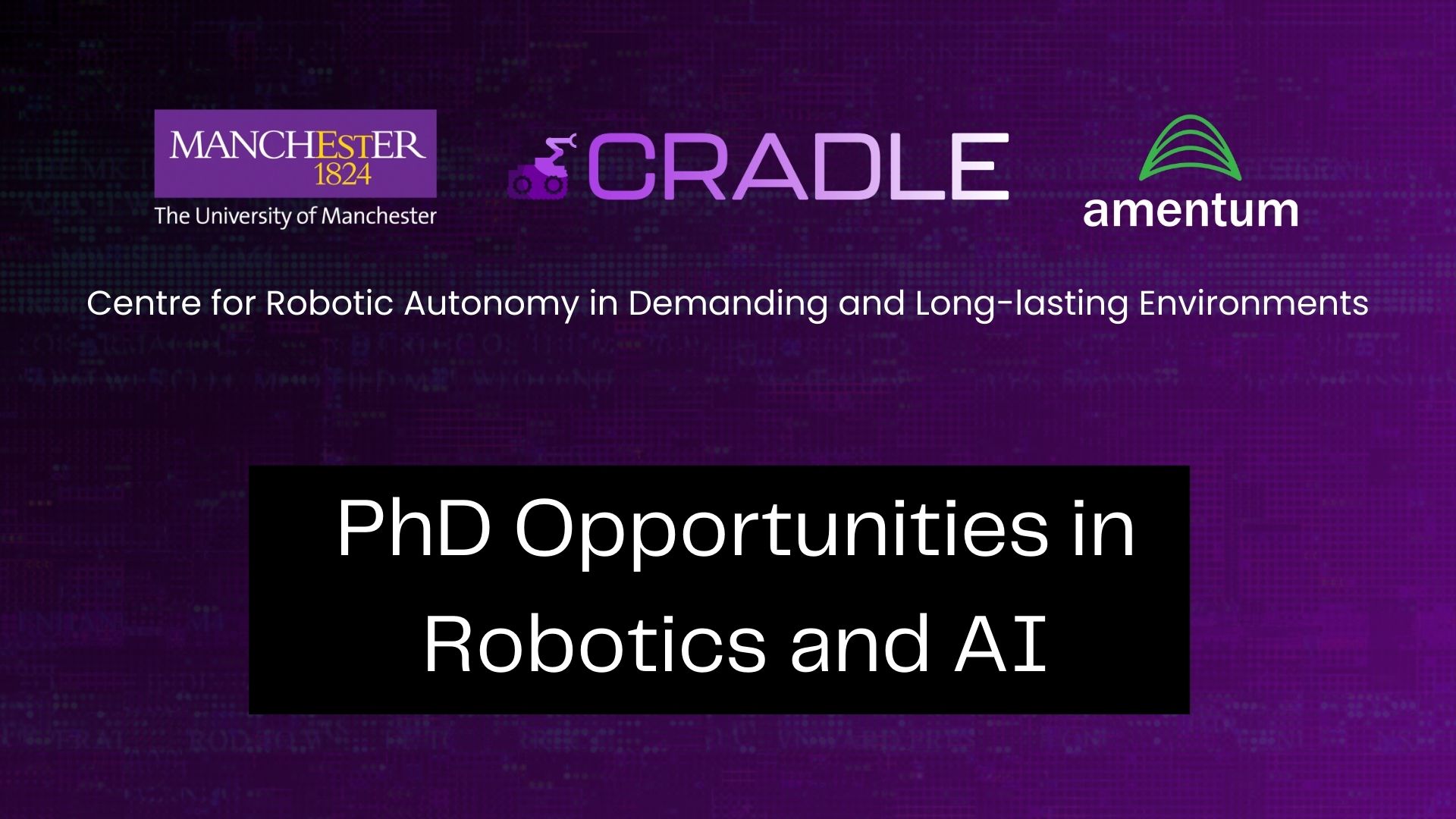 PhD Opportunities at CRADLE Robotics and AI - CRADLE Robotics and AI